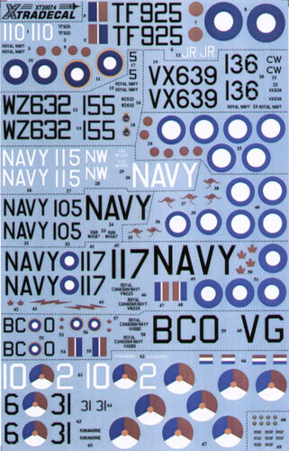 Xtradecal 72074 Hawker Sea Fury FB.11 (8 schemes)