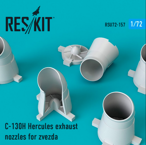 RES/KIT U72-0157 C-130H Hercules exhaust nozzles for Zvezda Kit