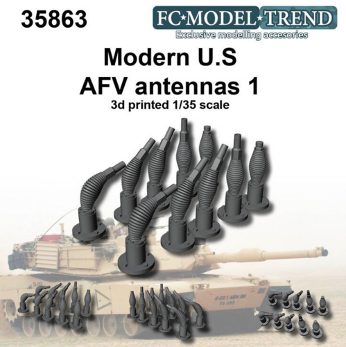 FC ModelTrend 35863 Modern U.S. AFV antennas, set 1