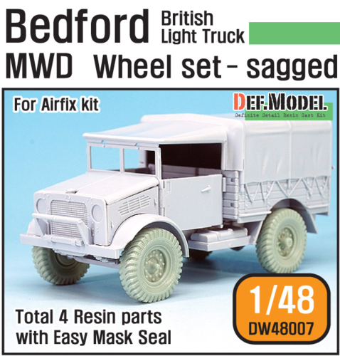 DEF Model DW48007 British Bedford MWD Light Truck Wheel set (for Airfix 1/48)