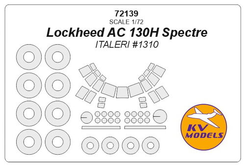 KV Models 72139 Lockheed AC 130H Spectre (ITALERI) + wheels masks