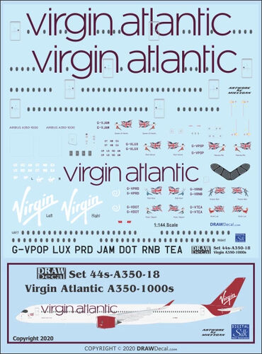 Draw Decal 44-A350-18 Airbus A350-1000 - Virgin Atlantic