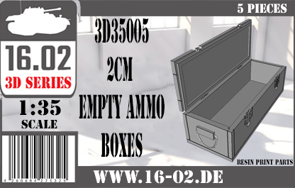 Custom scale 3D35005 2cm Empty Ammo Boxes
