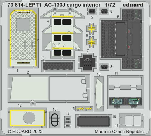 Eduard 73814 AC-130J Cargo Interior ZVEZDA