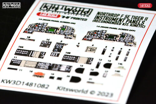 Kits World 3D1481082 F-5 Freedom Fighter 3D Cockpit interior (for 48109/ 48110/48020 Kinetic Kits)