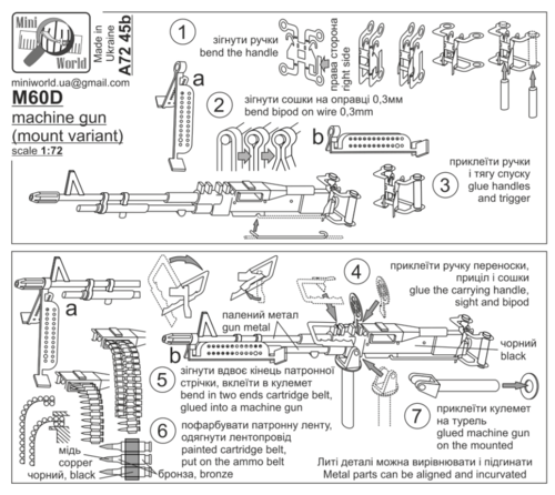 Mini World A7245b M60D machine gun mount variant USA