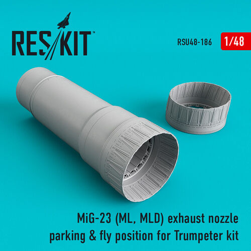 RES/KIT U48-0186 MiG-23 (ML, MLD) exhaust nozzle parking & fly position for Trumpeter kit