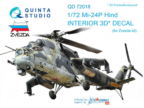Quinta Studio QD72018 Mi-24P 3D-Printed & coloured Interior on decal paper