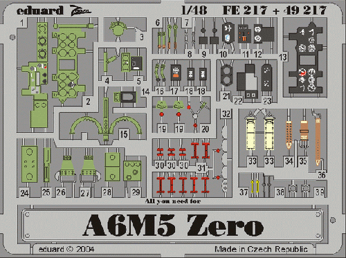 Eduard FE217 A6M5 Zero Hasegawa