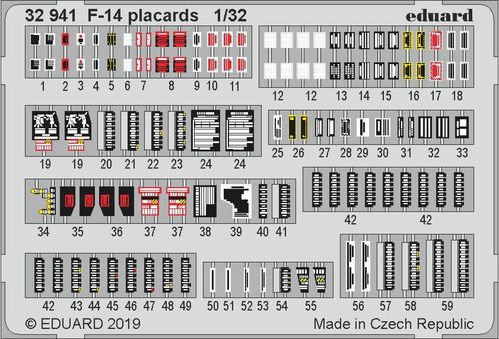 Eduard 32941 F-14 placards TAMIYA
