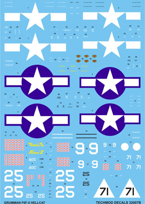 Techmod 32007 Grumman F6F-5 Hellcat