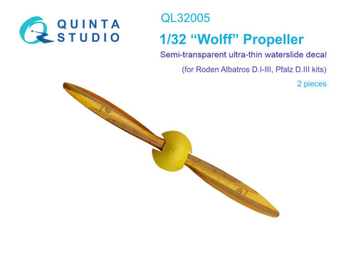 Quinta Studio QL32005 Wooden Propellers Wolff (for Roden kits)