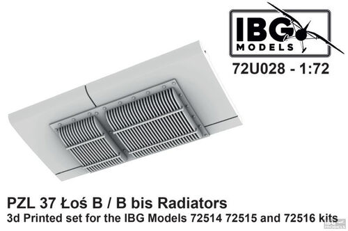 IBG 72U028 PZL 37 Łoś B / B bis Radiators - 3D Printed Set for IBG 72514, 72515 and 72516 Kits