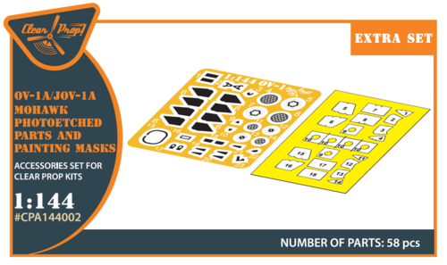 Clear Prop Models A144002 OV-1 A/JOV-1A Mohawk PE Parts And Painting Mask For CP Kits