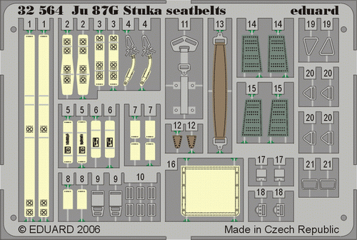 Eduard 32564 Ju 87 Stuka seatbelts HASEGAWA