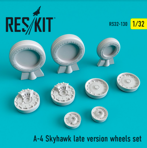 DISCONTINUED RES/KIT 32-0130 A-4 Skyhawk late version wheels set