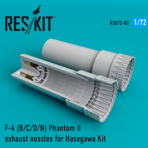 DISCONTINUED RES/KIT U72-0083 F-4 Phantom II (B/C/D/N) exhaust nossles for Hasegawa Kit