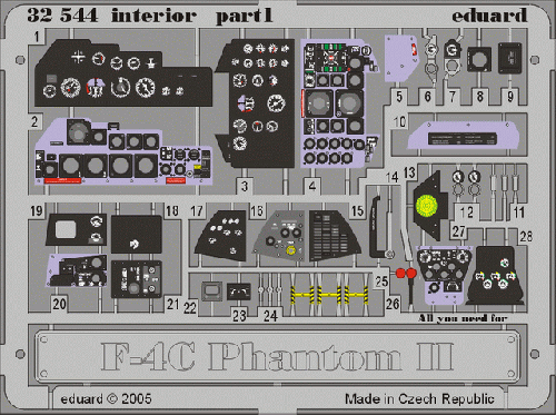 Eduard 32544 F-4C interior TAMIYA