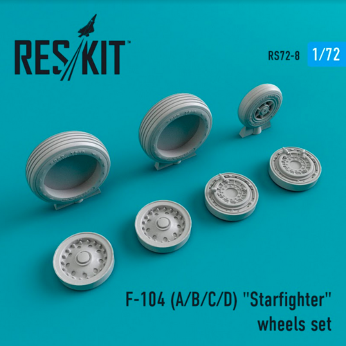DISCONTINUED RES/KIT 72-0008 Lockheed F-104 (A/B/C/D) "Starfighter" wheels set