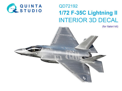 Quinta Studio QD72192 Lockheed Martin F-35 C Lighting II - 3D-Printed & Coloured Interior on Decal Paper (for Italeri Kits)