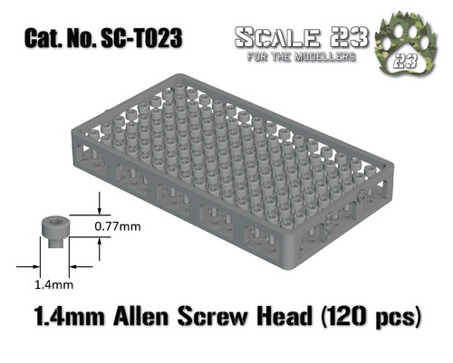 Scale23 SC-T023 1.4mm Allen Screw Head (120 pcs)