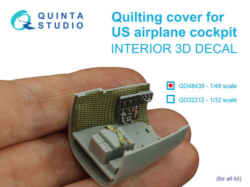 Quinta Studio QD48439 Quilting Cover for US Airplane Cockpit - 3D-Printed & Coloured Interior (for all kits)