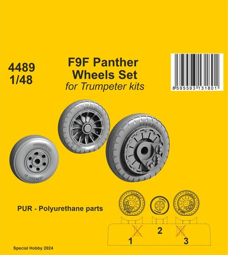 CMK K4489 F9F Panther Wheels Set (For Trumpeter Kits)