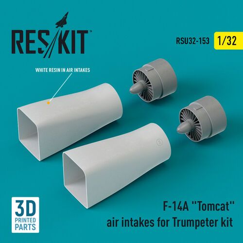 RES/KIT U32-0153 F-14A 'Tomcat' Air Intakes For Trumpeter Kit (3D Printed)