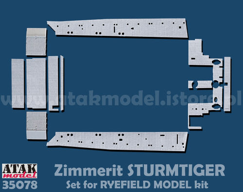 Atak Model 35078 Zimmerit Sturmtiger (for Rye Field Model kits)