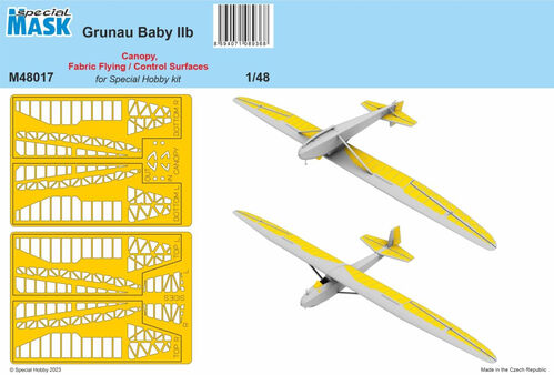 Special Hobby M48017 Grunau Baby IIB - Canopy, Fabric Flying / Control Surfaces (For Special Hobby Kit)