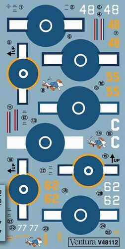 Ventura 48112 Vought F4U-1 Corsairs in RNZAF - 'Donald Duck' nose art Corsairs (4 schemes)