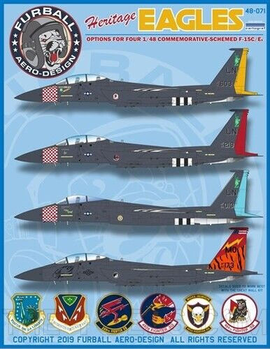 Furball Aero-Design 48071 McDonnell F-15 C/E 'Heritage Eagles' (4 schemes)
