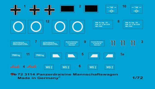 Peddinghaus-Decals 3114 German Tank Draisine Troop Transporter
