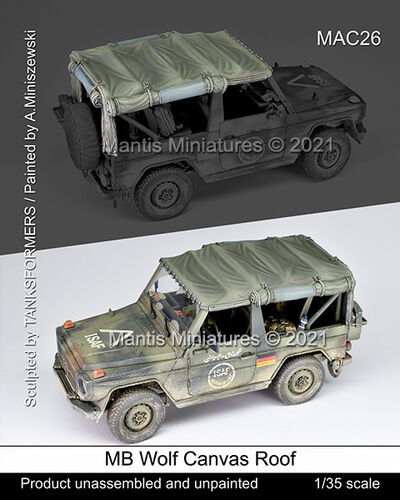 Mantis Miniatures MAC26 MB Wolf Canvas Roof (for Revell)