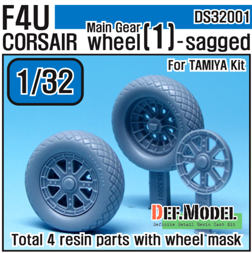 DEF Model DS32001 F4U-1 Corsair Wheel set 1 (for Tamiya 1/32)
