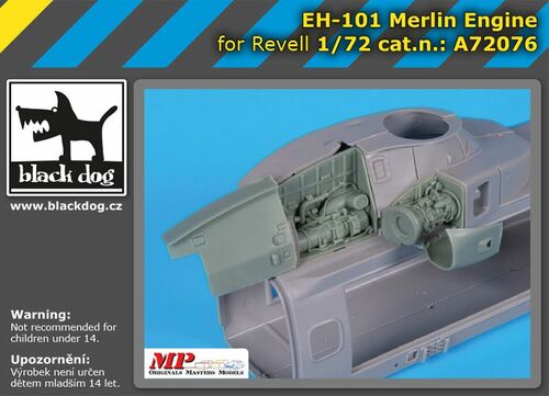 Black Dog A72076 EH-101 Merlin engine for Revell