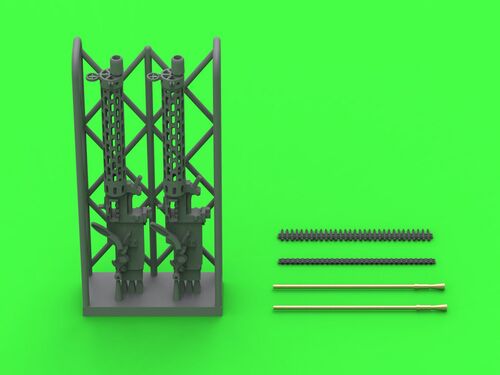 Master AM-48-184 German WW I machine gun Spandau LMG 08/15 (2 pcs) - with LONG charging handle - complete guns incl. 3D resin & brass parts
