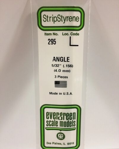 Evergreen 00295 Polystyrene Angles 4,00 mm (35 cm) (1 pc)