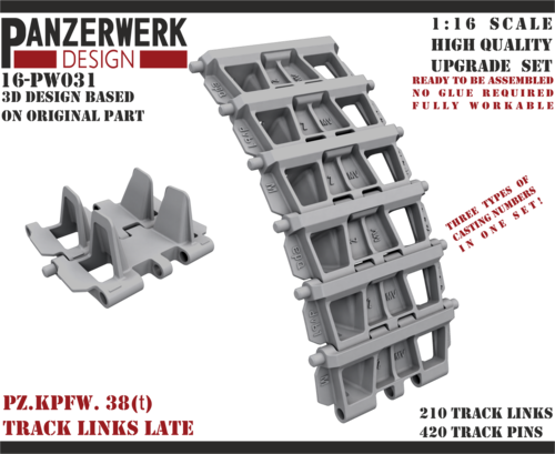 Panzerwerk Design 16-PW031 Pz.Kpfw. 38(t) Track Links Late