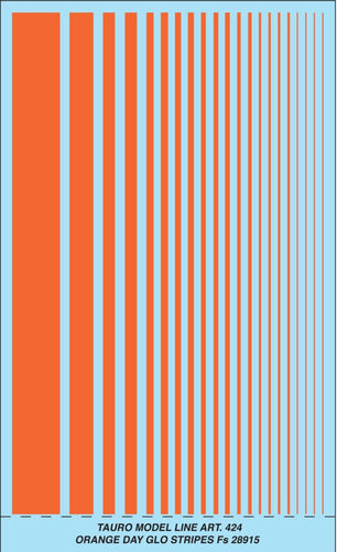 TAURO MODEL 424 Orange Day Glo Stripes FS28915 - Length from 20 to 0,5 mm (205 mm Long)