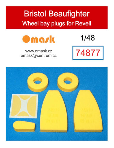 Omask 74877 Bristol Beaufighter Wheel Bay Plugs (For Revell 03943, 03854)