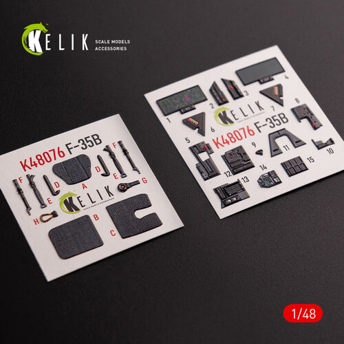 KELIK K48076 F-35B Interior 3D Decals For Tamiya Kit