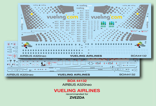 BOA Decals 144132 Airbus A320neo - Vueling Airlines (for Zvezda kits)
