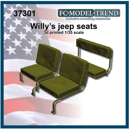 FC ModelTrend 37301 Willys Jeep - Seats (3D-printed)