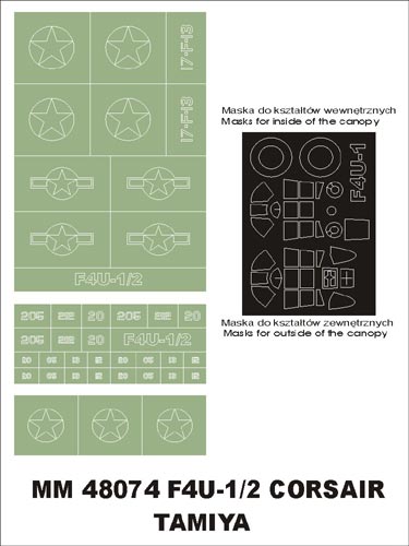 Montex MM48074 F4U-1 Corsair Tamiya 46