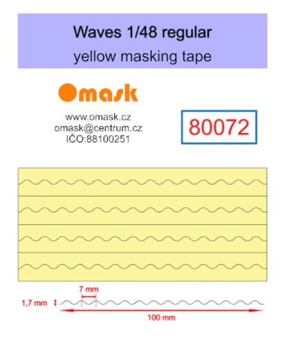 Omask 80072 Waves Regular - Yellow Masking tape