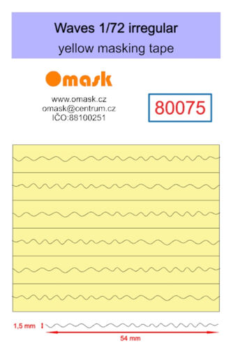 Omask 80075 Waves Irregular - Yellow Masking tape