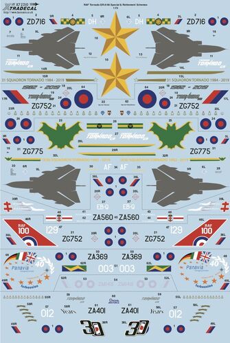 Xtradecal 72310 RAF Tornado GR.4/GR.4A and F-35 B - Special & Retirement Schemes (8)