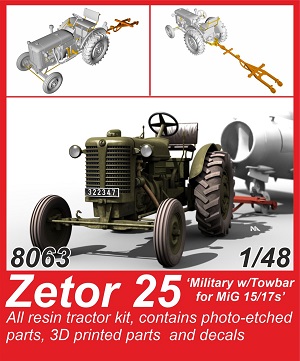 CMK K8063 Zetor 25 'Military w/Towbar for MiG 15/17s'