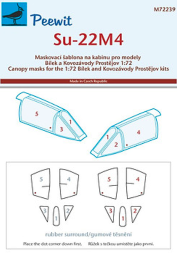Peewit 72239 Canopy mask for Su-22 Kovozávody Prostìjov